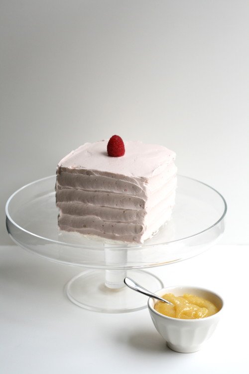 Lemon Raspberry Cake - The Faux Martha
