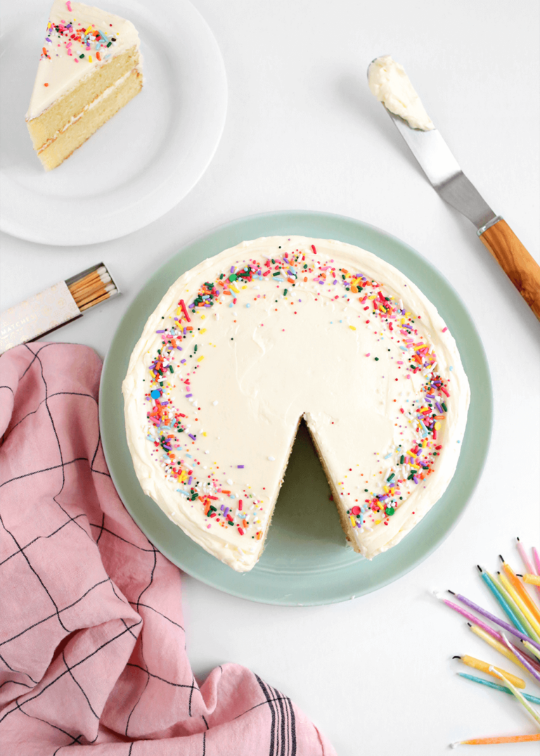 Simple Vanilla Cake - The Faux Martha